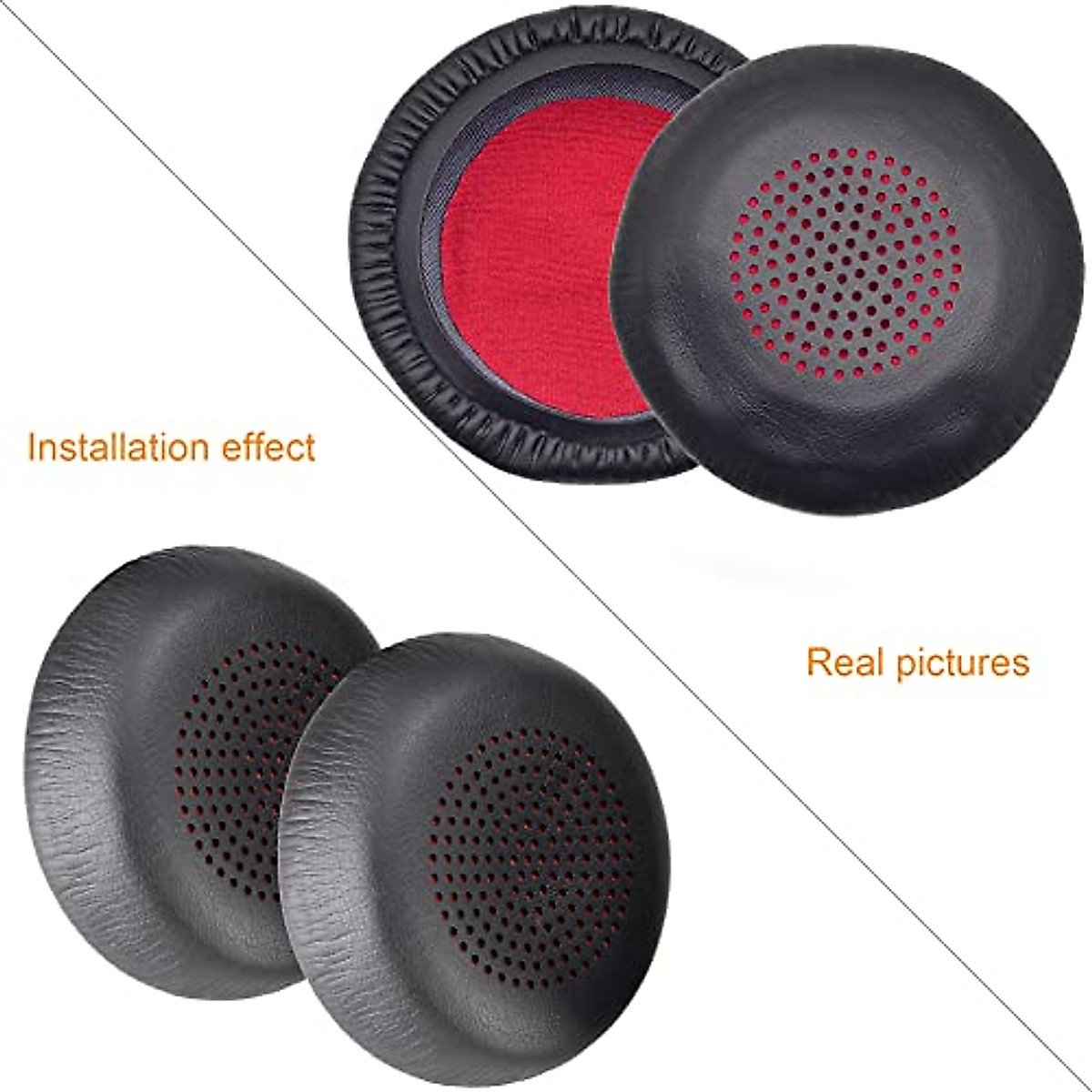 Voyager Focus UC Ear Pads - Replacement Ear Cushion Cover Compatible with Poly Voyager Focus UC, Plantronics Voyager Focus UC B825 Binaural, BLACKWIRE 5220 5210 7225, Voyager Focus 2 UC USB-A Headset