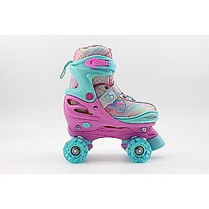 Sportneer Kids Roller Skates, Roller Skates with Protective Gear Set, Adjustable Roller Skates with 8 Light up Wheels, for Girls Kids Youth Beginner Indoor & Outdoor Use (1pair)