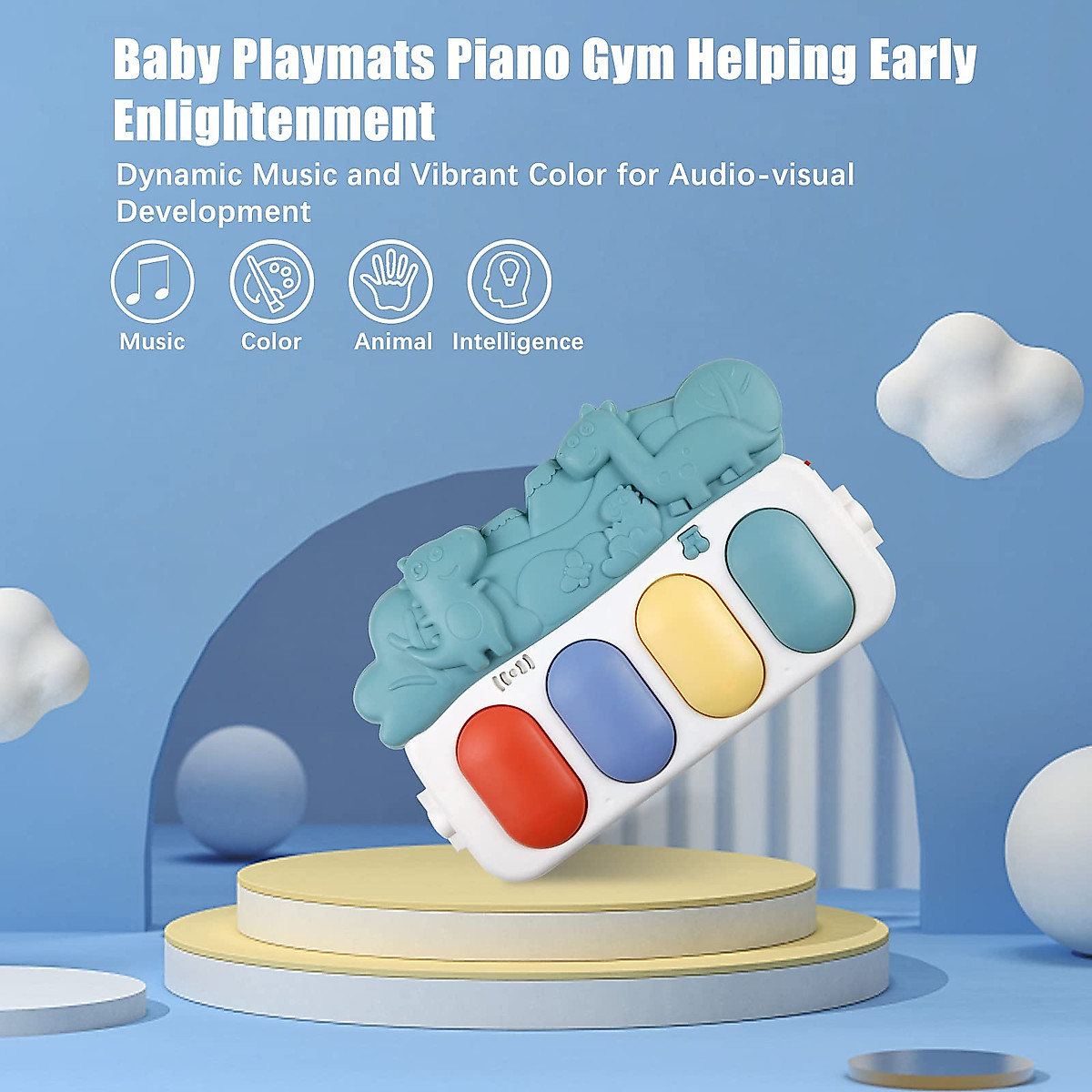 ONG NAMO Baby Play Mat Baby Gym Baby Play Mats for Floor Play Piano Gym with Lights & Sensory Toys Play Mats for Babies and Toddlers Boy & Girl Gifts for Newborn Baby