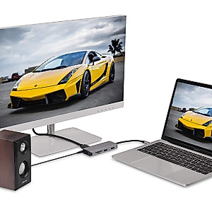 Type C 9 in 1 Hub to 4K HDMI Output, 2 USB3.0 Ports,SD/TF Card Reader,1000Mbps Network Adapter, 1 USB2.0 with PD3.0(100W) Charge