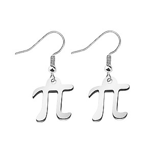 Unisex Pi Sign Earring Back to School Gift Science Jewelry (earring)