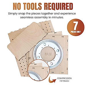 TORCHED DISPLAYS Rotating Display Stand – 22.5 x 16.76-inch – Rotating Organizer Wood Pegboard – Pegboard Display Stand for Craft Shows, Vendor Events, Jewelry, Accessories…