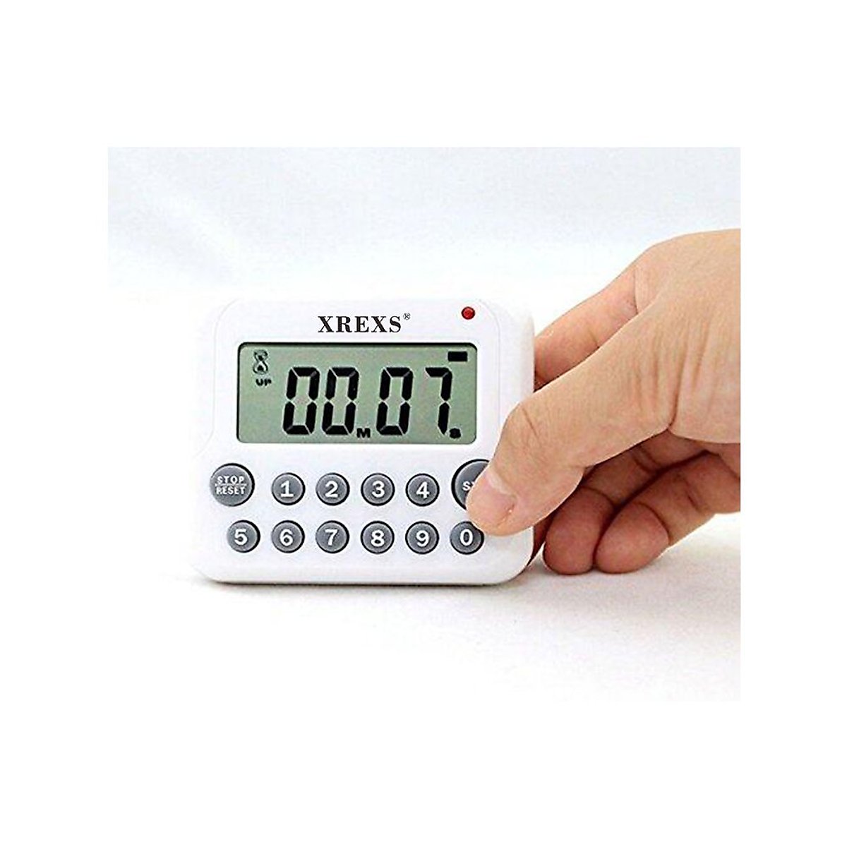XREXS Digital Kitchen Timer Magnetic Countdown Up Cooking Timer Clock with Magnet Back and Clip, Loud Alarm, Large Display Minutes and Seconds Directly Input-White (2 Pcs, Battery Included) PS-367