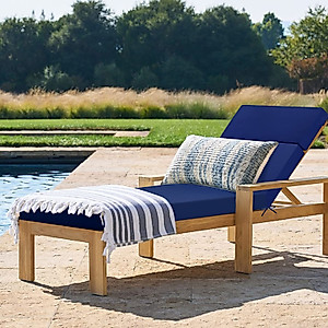 idee-home Chaise Lounge Cushions Outdoor, Lounge Chair Cushion 80in.L x 26in.W x 3in.D Patio Cushions for Outdoor Furniture Waterproof for Lawn Pool