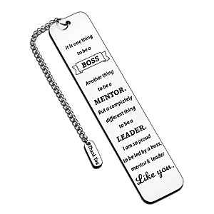 Boss Day Gifts, Boss Gifts for Women Men, Employee Appreciation Gifts for Bosses Day Gifts, Thank You Gifts Bookmark for Boss Mentor Leader Goodbye Leaving Away Retirement Christmas Gifts for Boss