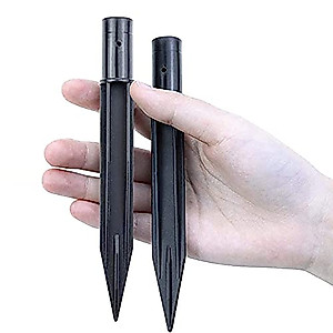 16 Pcs Path Light Replacement Plastic Stakes Ground Solar Torch Light Spikes for Garden Lamps Small Size