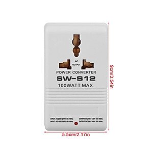 Travel Power Converter Adapter 100W 10V/120V to 220V/240V Step-Up&Down Voltage Converter Transformer (CN Standard Plug)