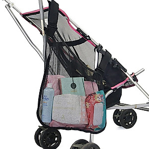 Toyvian Baby Stroller Organizer Stroller Mesh Net Hanging Bag Accessories Bag for Diaper Bottle Baby Toys Phone
