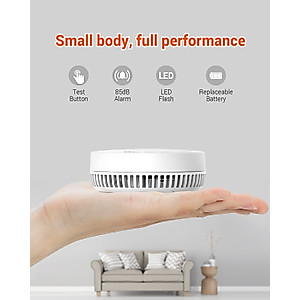 Jemay Smoke Detector Fire Alarm Battery Powered, Smoke Alarm with Advanced Photoelectric Technology, Smoke Detectors with LED Indicator & Silence Button. Fire Safety for Home and Bedroom, 5 Pack
