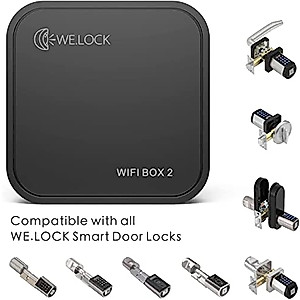 WELOCK Smart WiFibox 2 Gateway for Smart Door Lock WiFi Bridge for Keyless Entry Door Lock, Remote Control Smart Hub, Compatible with Alexa，Compatible with All WE LOCK Smart Door Locks