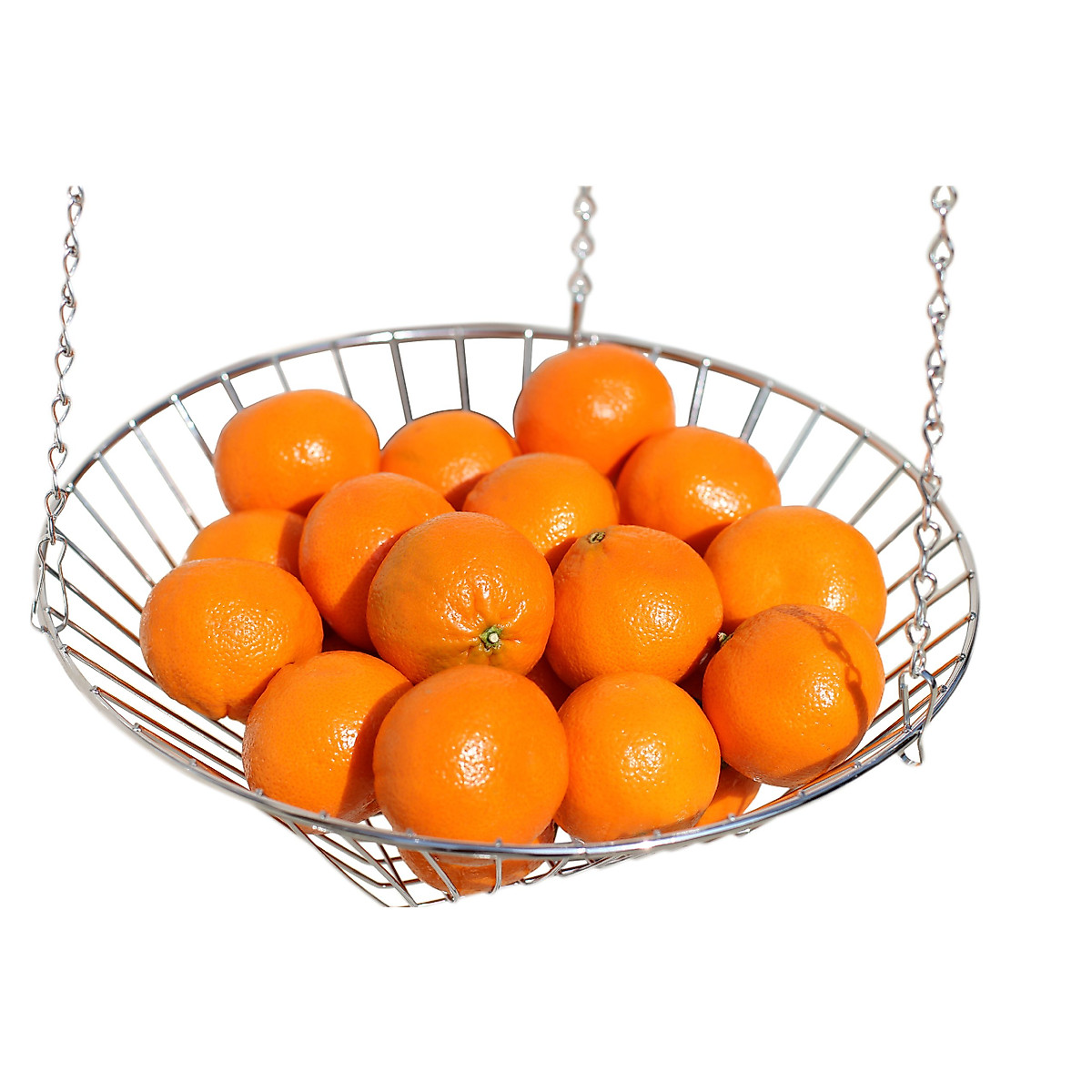 DecoBros Hanging Fruit Basket 3-Tier, Chrome