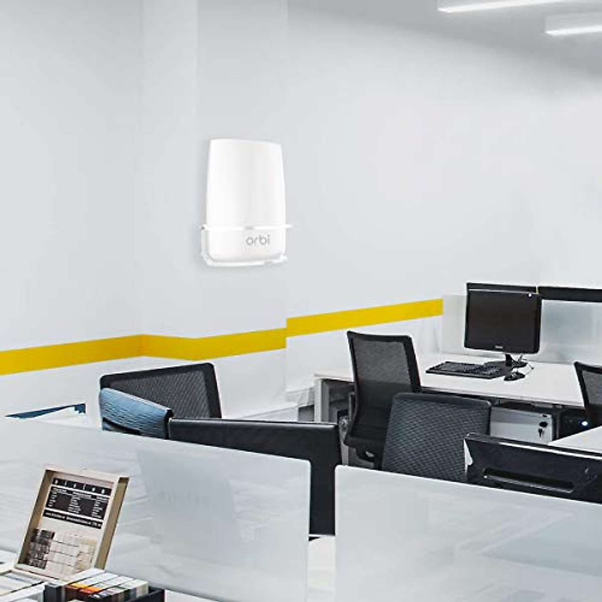 HomeMount for Netgear Orbi Wall Mount - Wall Mounting Bracket Kit Compatible with Orbi Tri-Band Router,Satellite,RBS50,LBR20,RBK50V,RBK23,RBK50,RBK53,RBS20,AC2200,AC3000 (Clear)