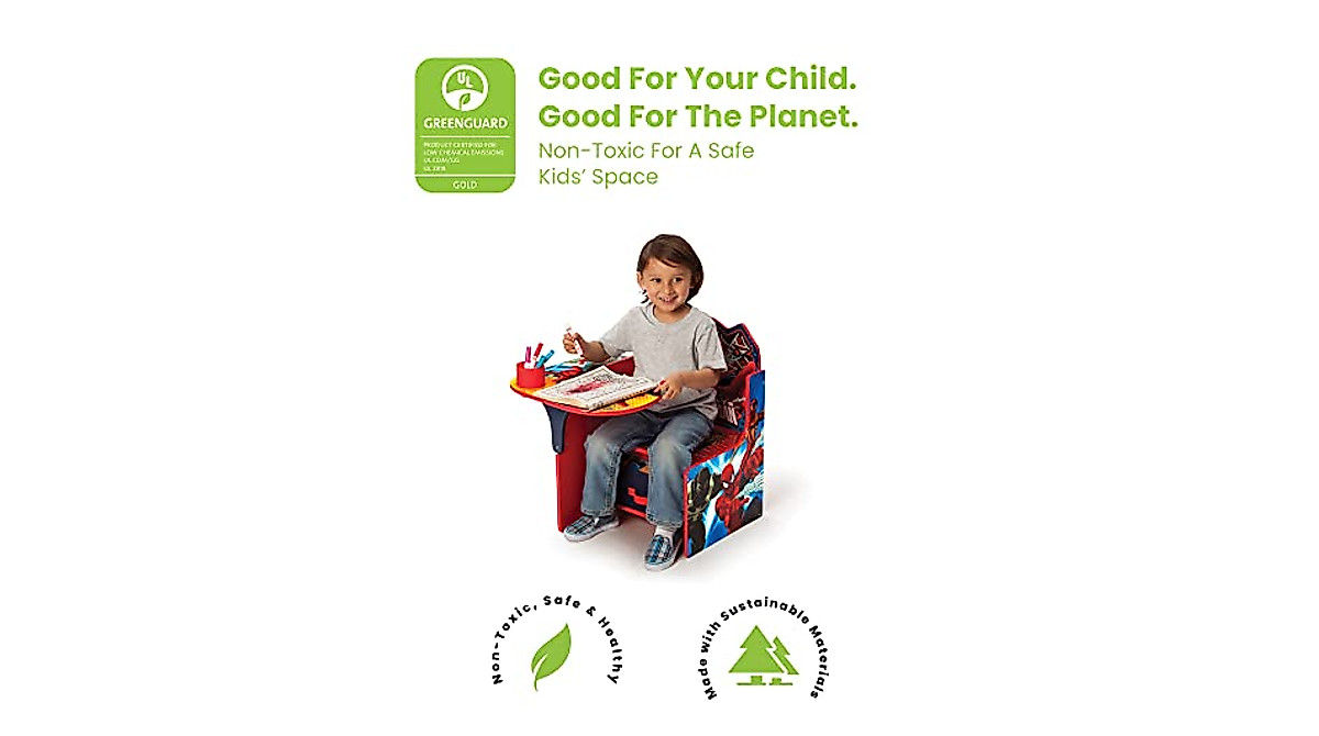 Spider-Man Kids Desk with Storage Bin - Sturdy & Fun Study Corner