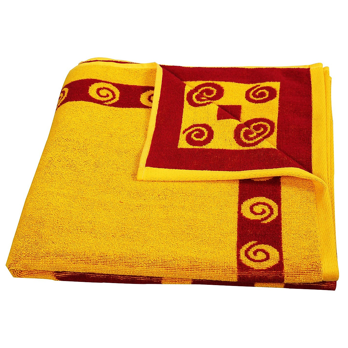 Arus Jacquard Woven Turkish Terry Cotton Beach Towel, Sun, Gold, 36x64