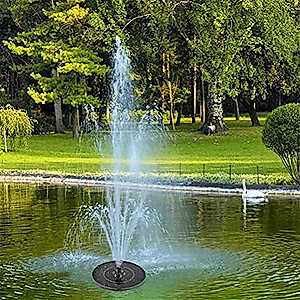 n/a 176mm 2.4W LED Ground Solar Fountain Pump Waterproof Solar Panel with Submersible Pump for Bird Bath Fountain Garden Decoration