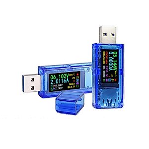 AT35 USB 3.0 Tester Power Meter 3.7-30V 0-4A Voltage Tester Multimeter Current Meter Tester Detector IPS Color Display Voltmeter Ammeter, USB Capacity Power Charger,Upgraded Version