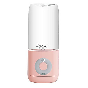 Maizoon Portable Personal Blender USB Mini Electric Juicer Cup Household Fruit Mixer Smoothie Shakes with 3 Blades 1300mah for Office Kitchen Home Travel 500ml/16.9oz Pink