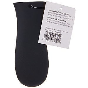 Lodge Silicone Hot Handle Holder - Dishwasher Safe Hot Handle Holder Designed for Lodge Cast Iron Skillets 9 Inches+ w/ Keyhole Handle - Reusable Heat Protection Up to 500° - Black