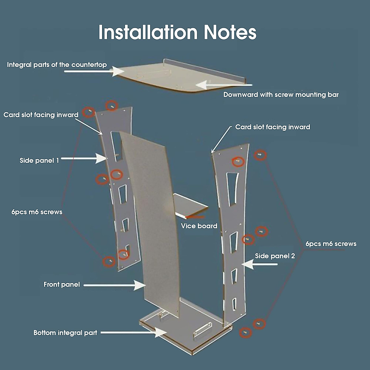 Clear Podium Stand with Lights, 43”Acrylic Podium Pulpits for Churches Professional Portable Presentation Podium Lectern for Offices and Classrooms