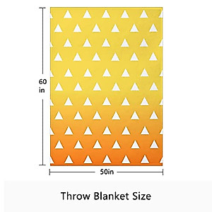 Demon Slayer Anime Zenitsu Throw Blanket Utra Soft Fade Resistant Bedding 50in x60in Japanese Anime Flannel Blanket for Couch Sofa Bed Office Outdoor Yellow Blanket