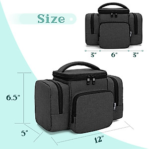 BAFASO Wearable Breast Pump Bag Compatible with Elvie Breast Pump or Momcozy S12 Pro, Tote for Wearable Breast Pump and Extra Parts (Patent Pending), Black