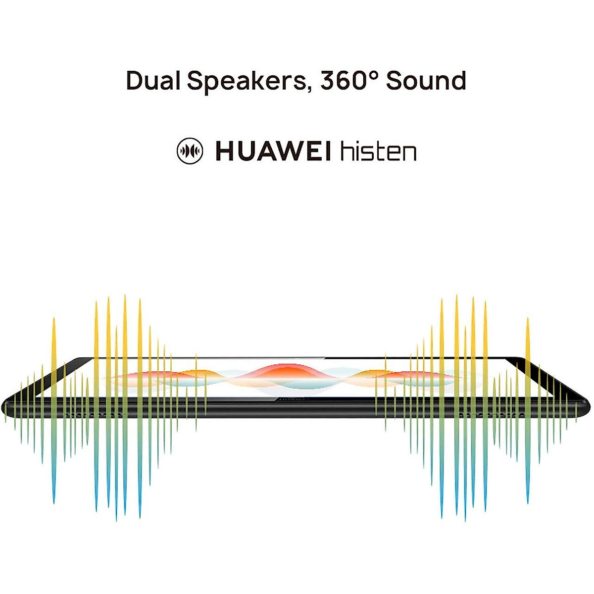 MediaPad T5 Tablet with 10.1" IPS FHD Display, Octa Core, Dual Harman Kardon-Tuned Speakers, 4G LTE, 2GB+16GB, International Version No Warranty (Black)