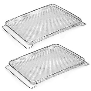 DT251 Air Fry Basket Replacement Compatible with Ninja Foodi DT251, DT201, DT200 Air Fryer Oven, Stainless Steel Air Fryer Basket, Ideal Accessories for Air Frying and Dehydrating, 2 Pack