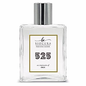 BIOCURA BC Perfume 525 Inspired by Eros For Men Replica Fragrance Dupes Eau de Parfum Spray Bottle 3.4 Fl Oz/100ml-X1