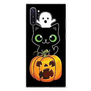 Inspired Cases - 3D Textured Galaxy Note 10 Plus Case - Rubber Bumper Cover - Protective Phone Case for Samsung Galaxy Note 10 Plus - Cute Halloween Trio - Black