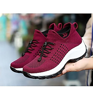 Orthofit - Orthopedic Shoes for Women, Orthofit Shoes for Women, Sneakers for Women Walking Shoes, Comfortable Casual Ladies Non-Slip Athletic Shoe (3.5,Red)