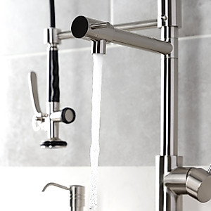 Kingston Brass LS8508DL Concord Single-Handle Pre-Rinse Kitchen Faucet, Brushed Nickel