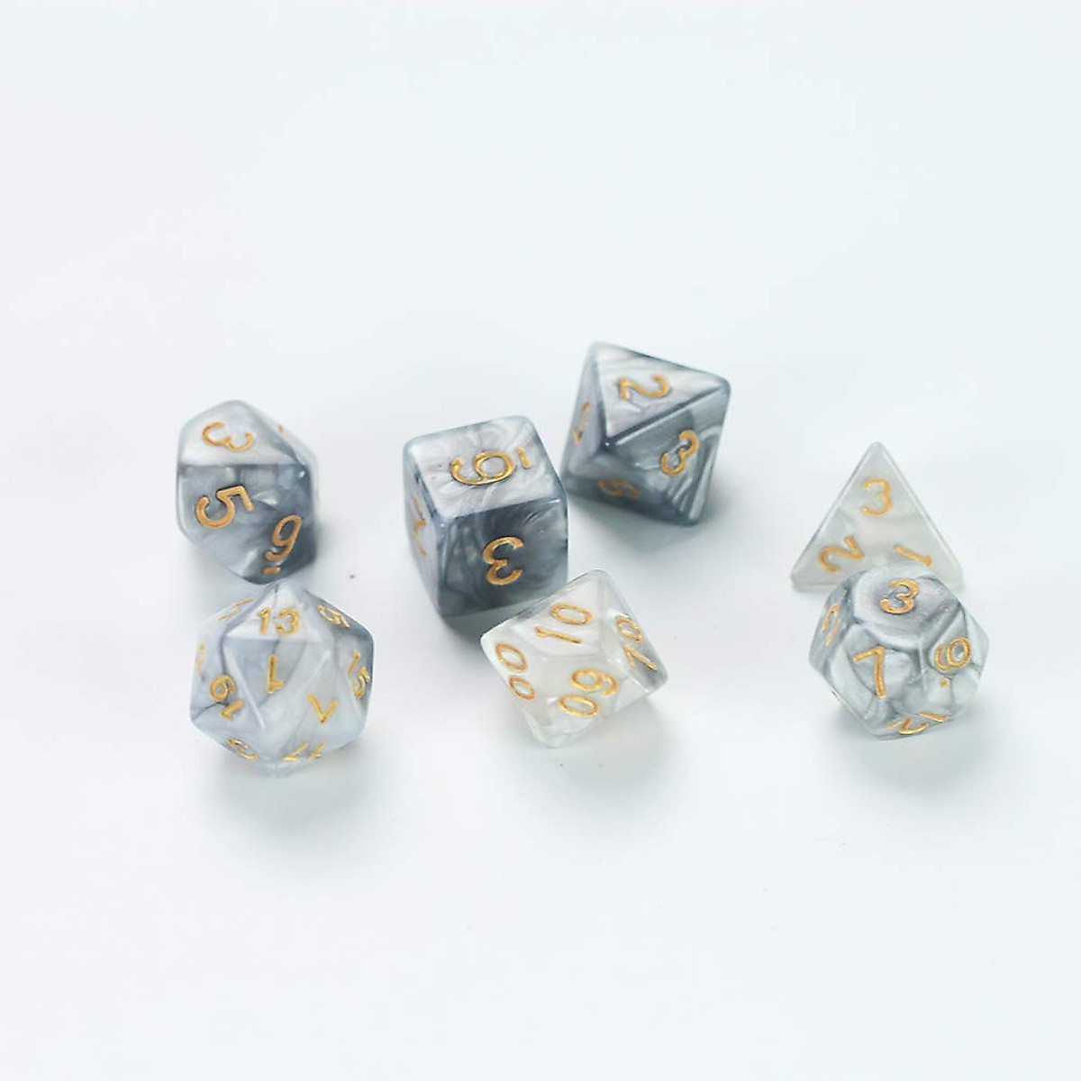 QIELIZI DND Dice Bag Pouch,PU Leather Dragon Dice Pouch Wih 7 Die Set Perfect for Dungeons and Dragons RPG D&D Dices, Coins and Accessories(Huge Wave)