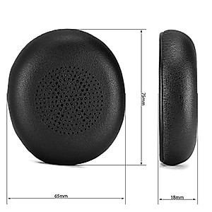 45H Ear Pads - defean Replacement Ear Cushion Cover Compatible with Jabra Evolve2 65 (65MS 65UC USB) / Evolve2 40 (40UC 40MS USB) / Elite 45h On-Ear Wireless Headset,Softer Protein Leather (Black)