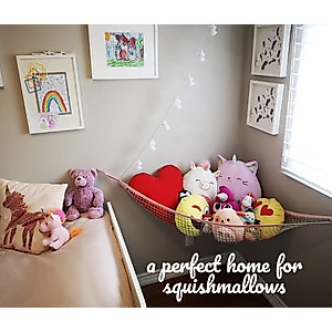 MiniOwls Storage Hammock Stuffed Toys Organizer - Fits 20-30 Plush Animals. Great Mermaid Gift for Girls. Instead of Bins and Toy Chest – Displays Teddies Easily. (Unicorn, Large (Pack of 1)