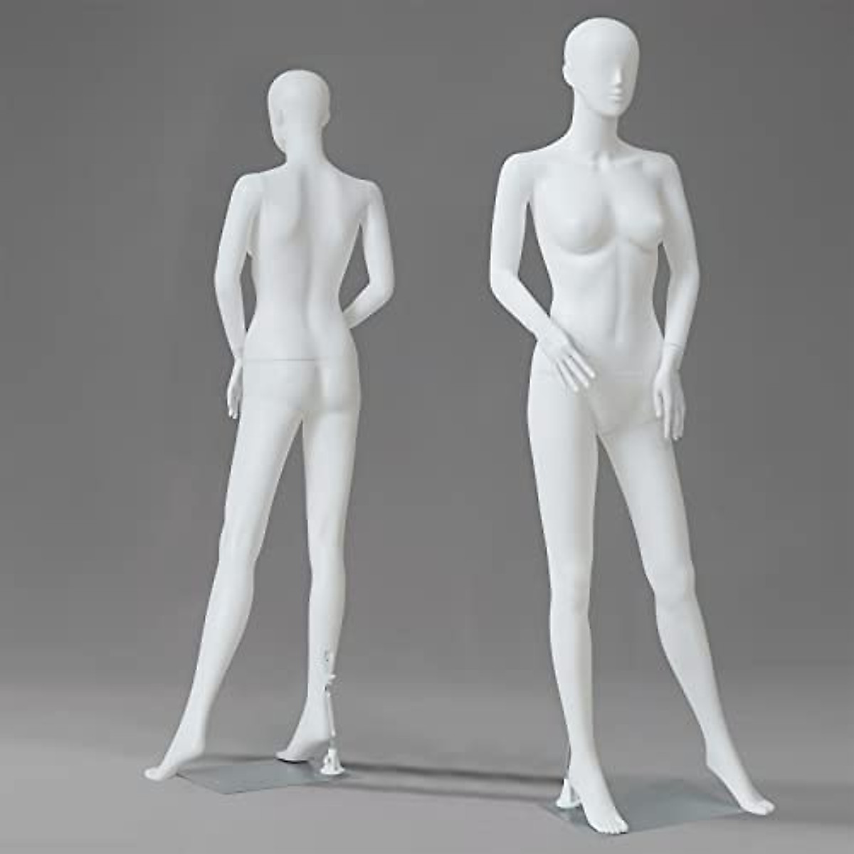 70" Mannequin Famale Full Body Dress Form Display, Realistic Mannequin Body Manikin Torso Stand for Retail Clothing Shops, White