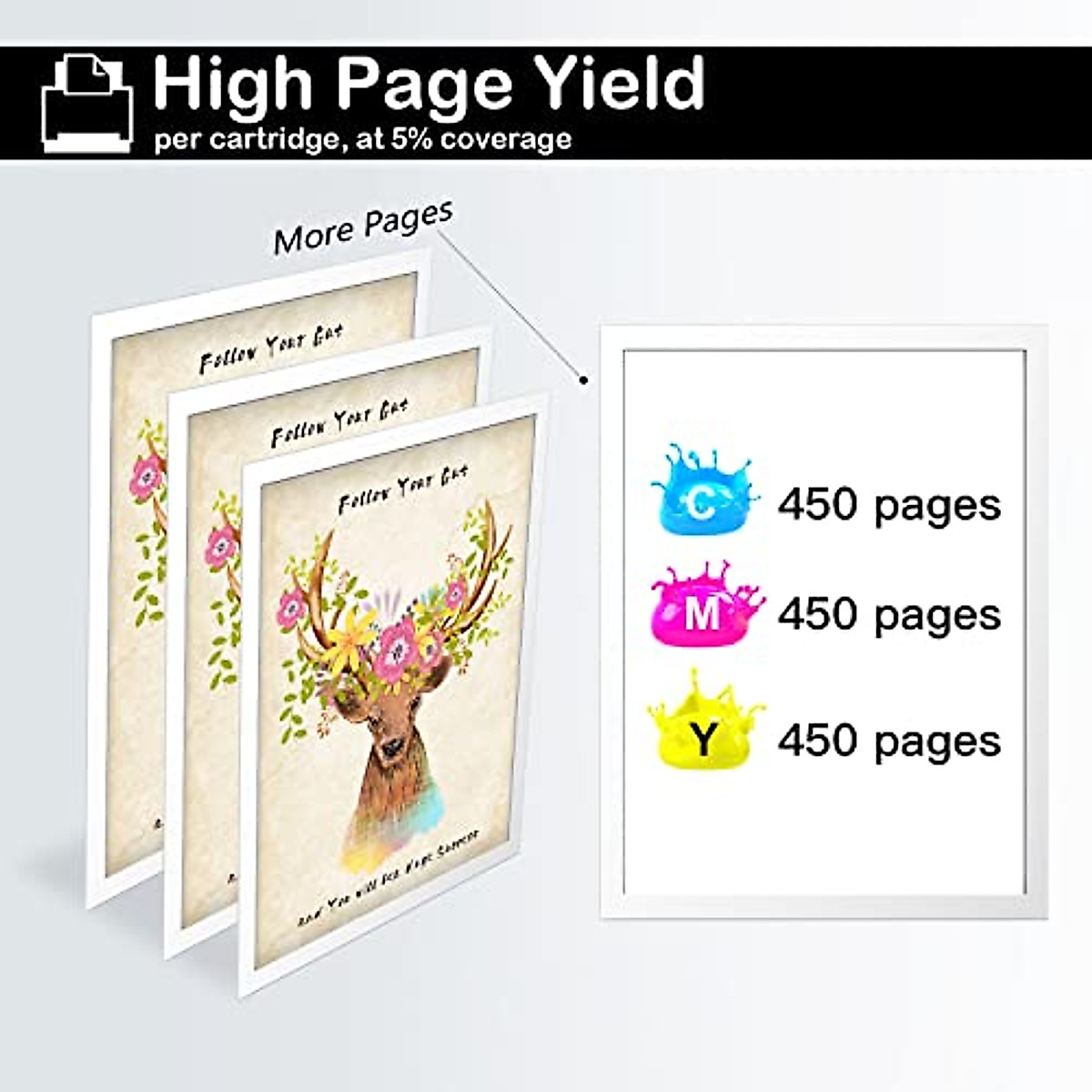 Doswy 3 Packs 220XL Remanufactured Ink Cartridge Replacement for Epson 220 XL T220XL High Yield for Workforce WF-2760 WF-2750 WF-2630 WF-2650 WF-2660 XP-320 XP-420 Printer (Cyan, Yellow, Magenta)