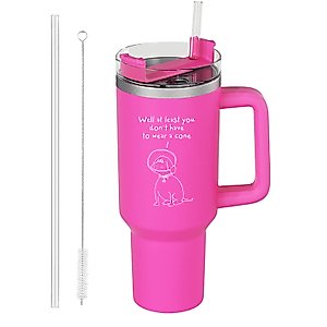 40 oz Stainless Steel Tumbler with Handle - Self Care Gift for Women - Insulated Mug for Hot & Cold Drinks - Post Surgery, Hysterectomy, Chemo, Cancer, Get Well Soon Gift Basket Alternative
