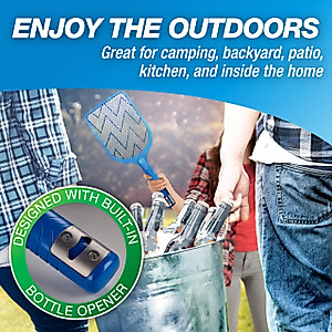 PIC Mega Handheld Bug Zapper Racket w/Bottle Opener