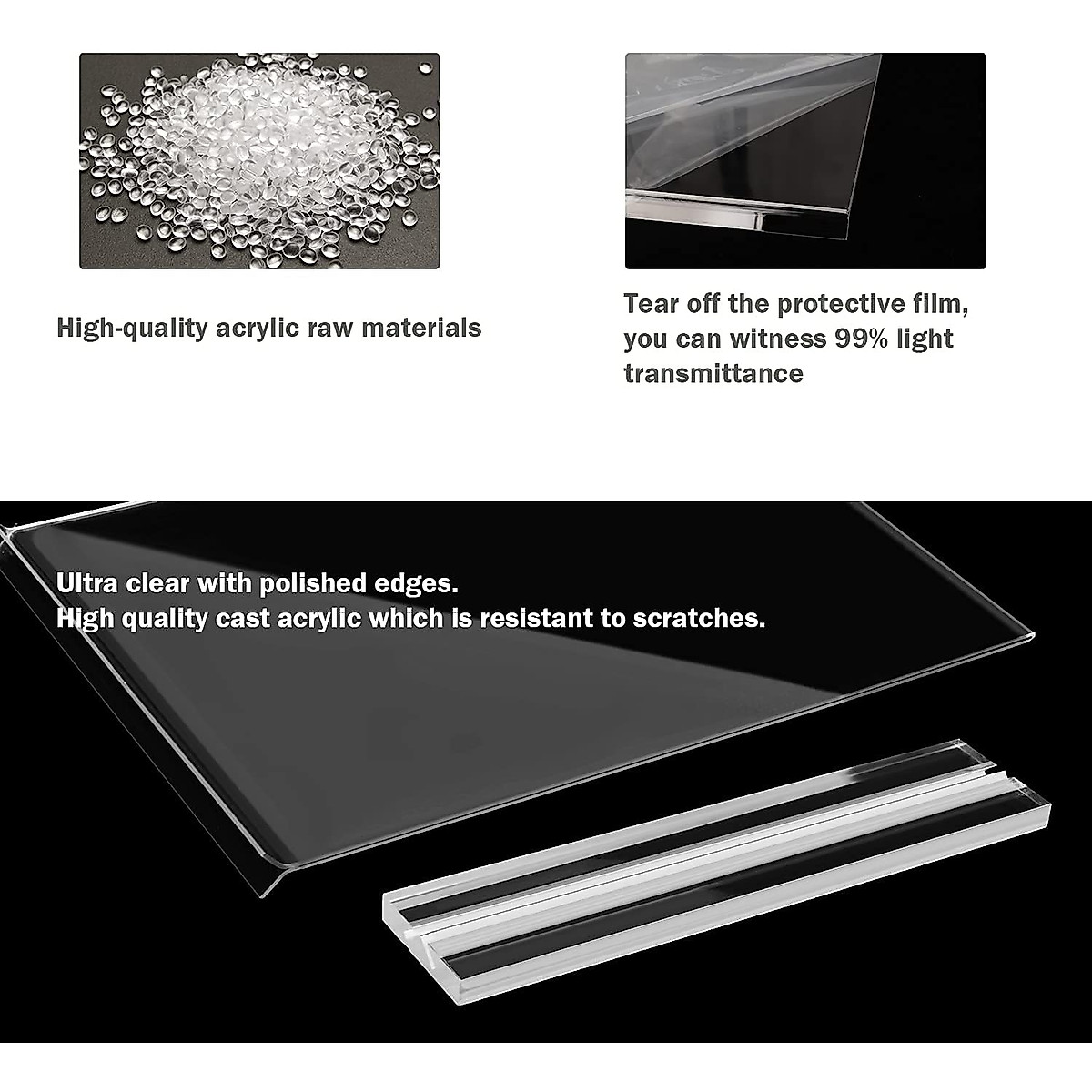 ikgopiz Acrylic Sign Holder 8.5 x 11-Acrylic T-Shaped Desktop Display Stand, Sign Holder,Menu ad Frame. Suitable for Restaurants, Promotions, Photo Frames, Events, Meetings (6 Pieces)