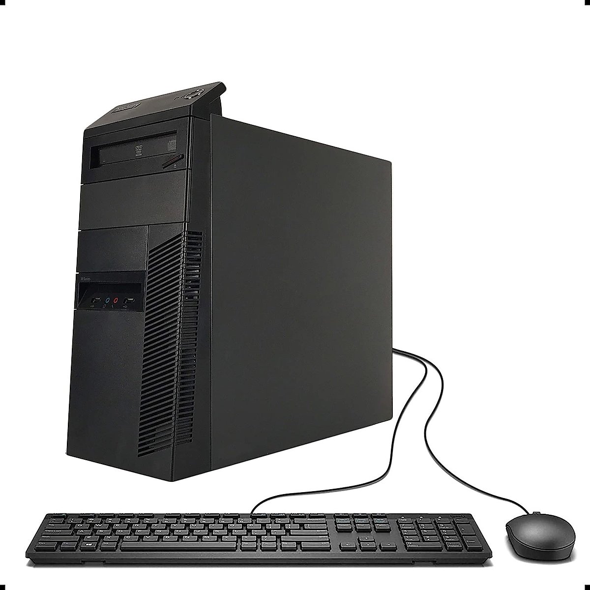 Lenovo ThinkCentre Business Computer, Intel Core i5, 16G DDR3, 512G SSD, 2T, VGA, DP, WiFi, BT 4.0, DVD, Win 10 64 Bit-Multi-Language(CI5)(Renewed)