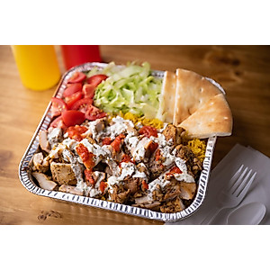 TINTUB 20 PACK 8x8 inch Disposable Aluminum Foil Pans-Square Foli Pans-Prefect for Takeout, Baking Cakes, Breads, Brownies, Bread, Meatloaf, Lasagna,Packaging Food