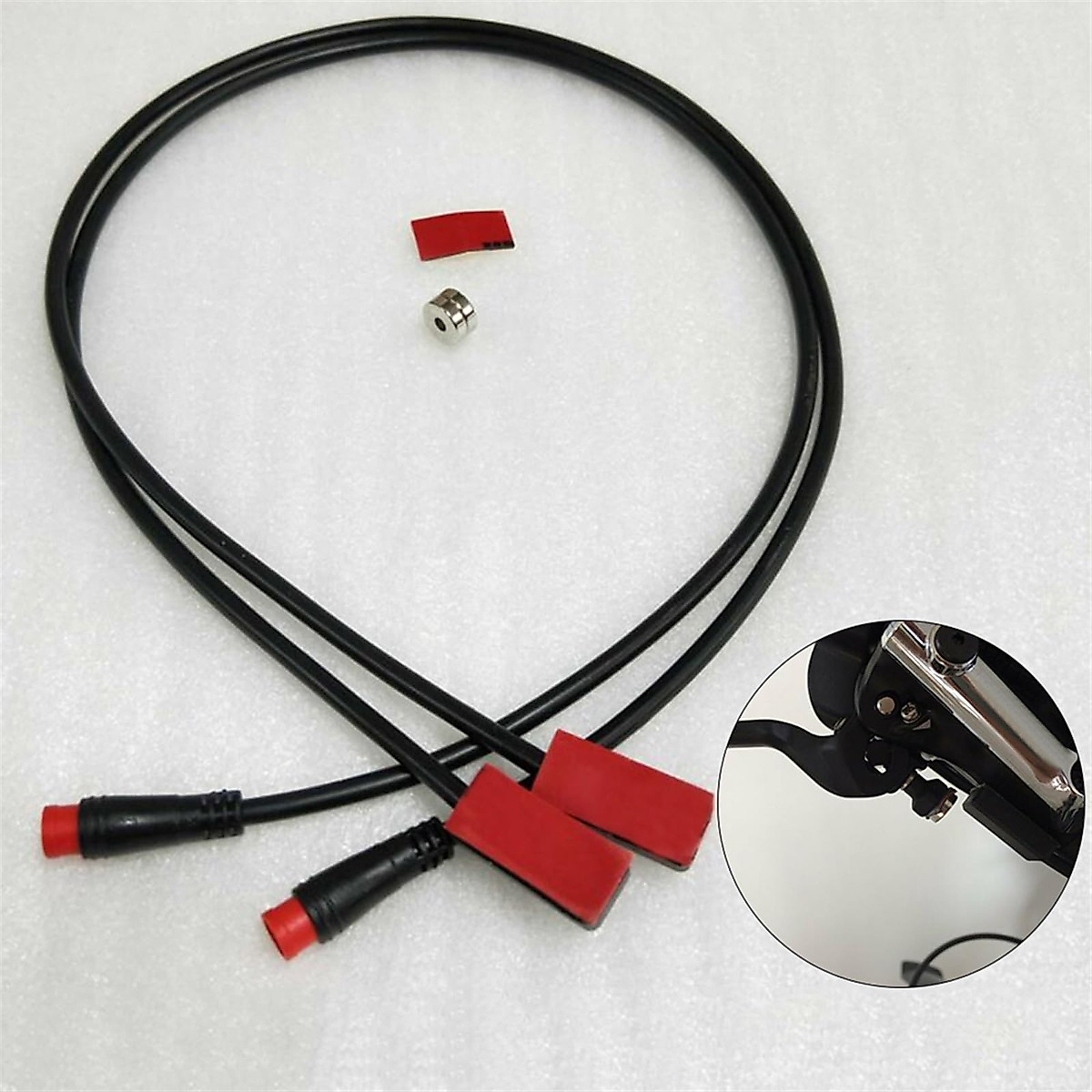 Bike Fender E-Bike Hydraulic Brake Sensor Waterproof 2 Pins Connector Electric Bicycle Hydraulic Brake Sensors Magnet Kit Cycling Accessory Mud Guards