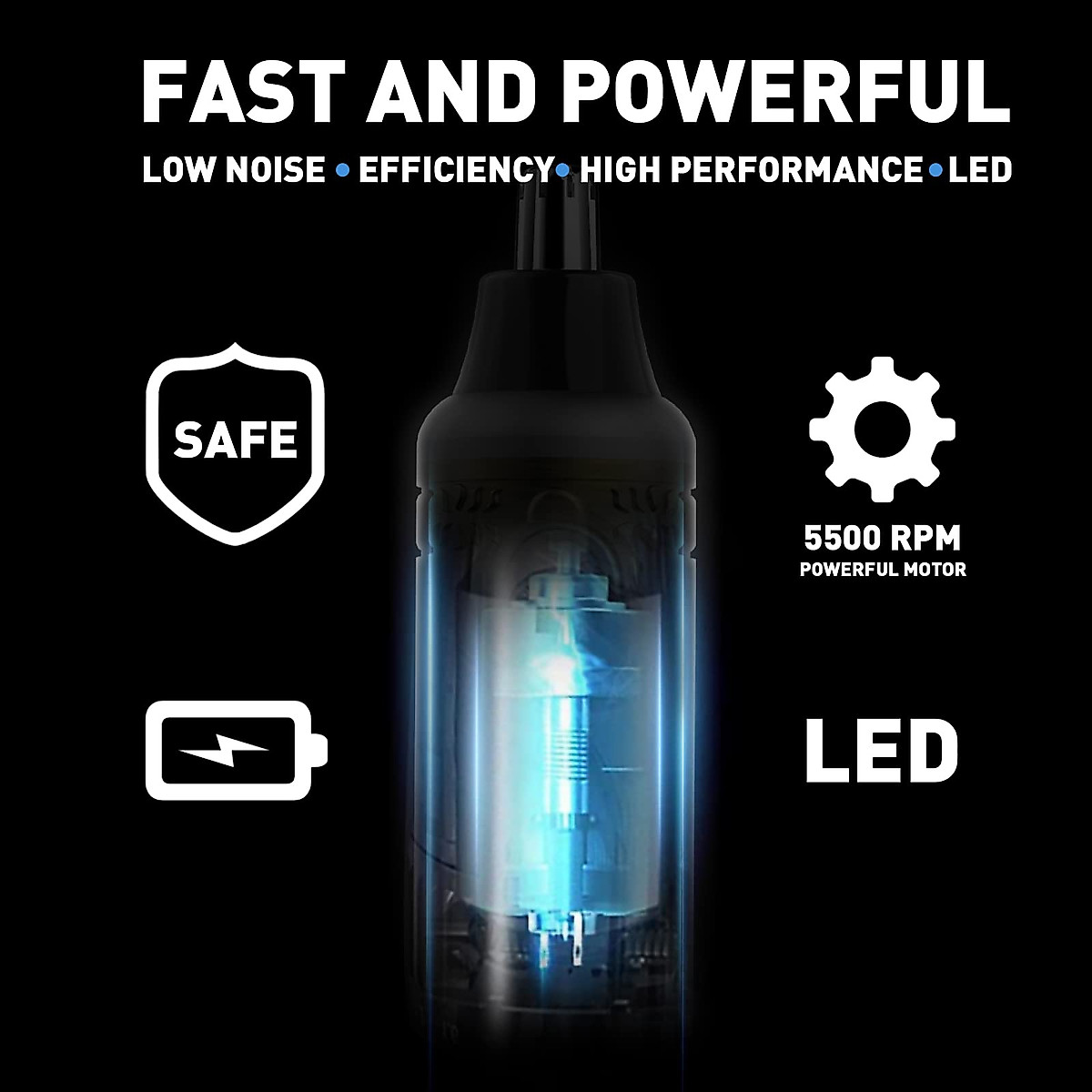 Lanumi Unisex Nose Hair Trimmer, Rechargeable, LCD Display, Precision Trim, For Men and Women