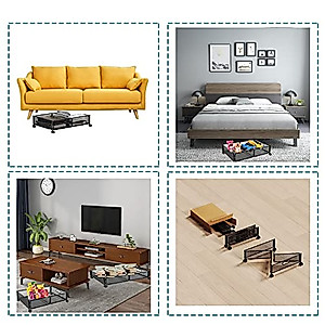 Coficina Under Bed Storage with Wheels,Rolling Under Bed Storage Containers,Under Bed Shoe Storage, Underbed Storage Drawers, Underbed Storage Basket for Clothes, Blankets,Shoes,Sweater (2 Pieces)