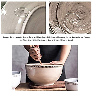 Fine Dinnerware Set,Porcelain Dinnerware Set, Ceramic Plates and Bowls Sets,Dinner Plate, Salad Plate, Soup Bowl, Modern Creativity Vintage Lounge Reactive Glaze Stoneware Dishes Set, Service for