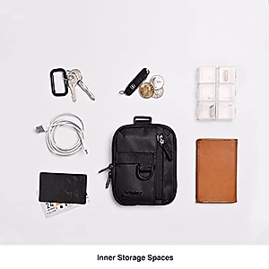 bitplay Essential Pouch, Army Green - Lightweight CORDURA Crossbody Bag/Travel Neck Pouch