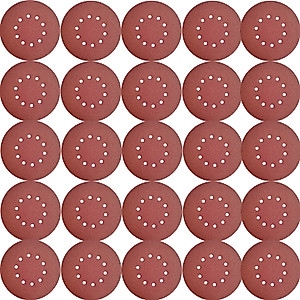 SACKORANGE 50 Pack 9-Inch 10 Hole 120 Grit Hook-and-Loop Drywall Sandpaper - Aluminum Oxide Sanding Disc for ‎9" Drywall Sander Wood Furniture Finishing …