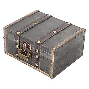 Cabilock Box Dormitory Antique Case Toy Lids Vintage Home Cash Piggy Bin: Rustic Keepsake Storage Treasure for Container With Decor Saving Retro Organizer Wood Rings Money Delicate
