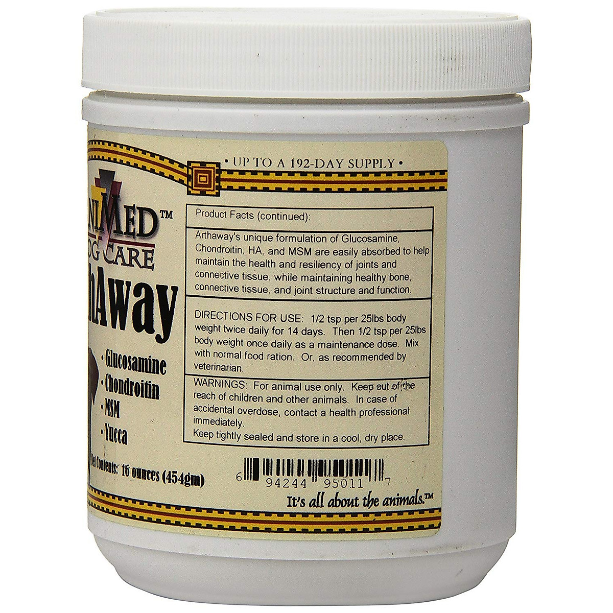 AniMed Arthaway Powder Joint Tissue Supplement for Dogs, 16-Ounce