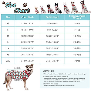 Comwish Recovery Suit for Dogs, Dog Recovery Suit Male Female Post Spay, Neuter, Abdominal Surgery Recovery Suit with an Inner Layer Pocket, Prevent Licking Soft Breathable Cotton, Red, XL